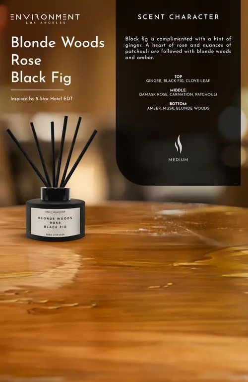ENVIRONMENT Inspired 5-star Resort Scents Diffuser - Blonde Woods |rose |black Fig